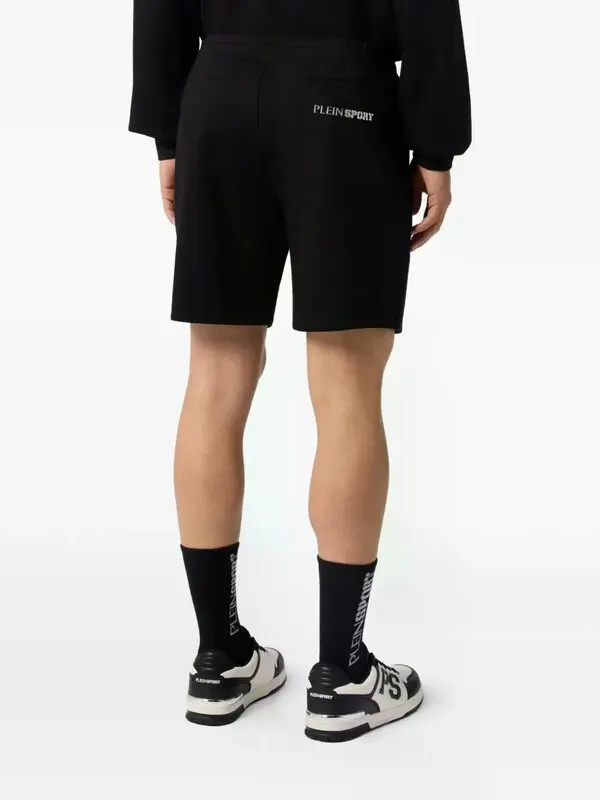 PLEIN SPORT Elasticated Chrome Scratch Shorts