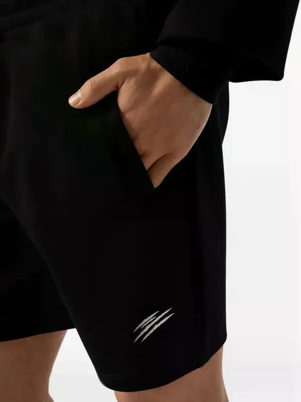 PLEIN SPORT Elasticated Chrome Scratch Shorts