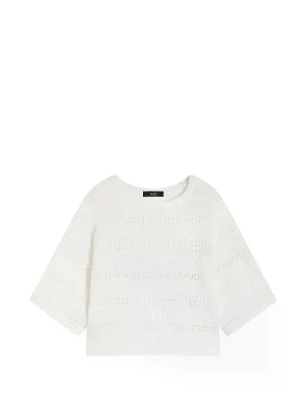 Max Mara Short Sleeves Sweater - White
