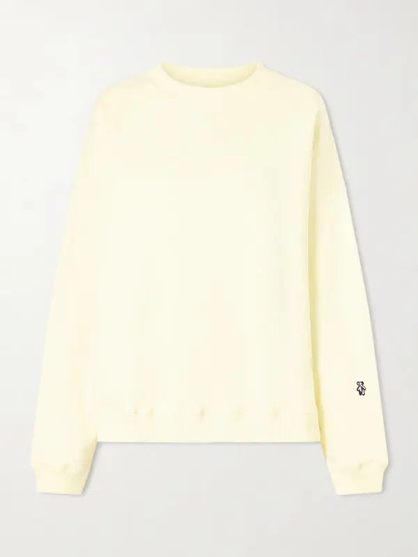 THE ELDER STATESMAN Coast Cotton-jersey Sweater - Yellow