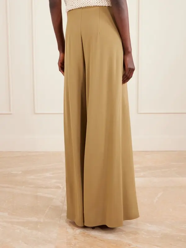 Max Mara Pleated Wide-leg Trousers - Brown