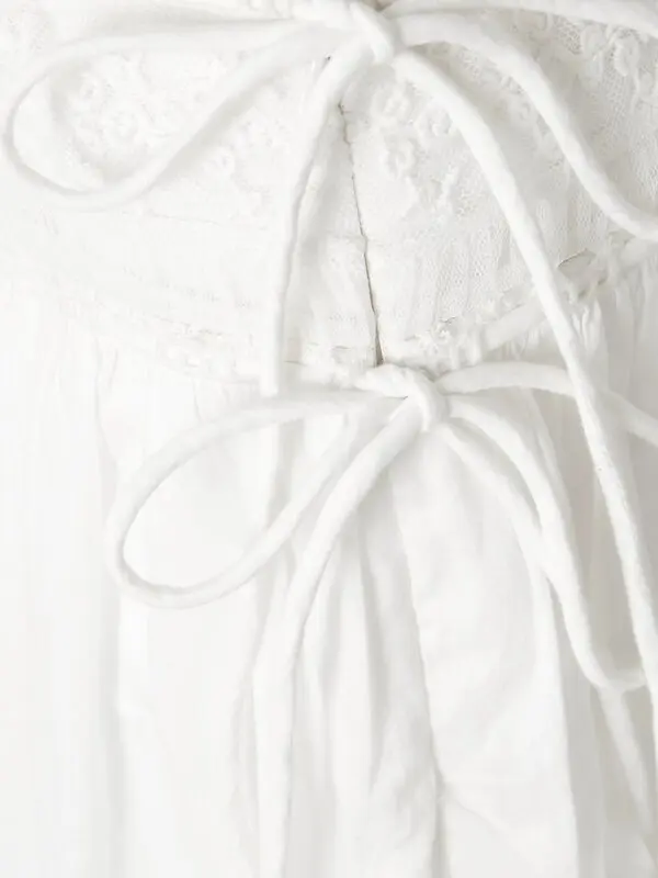 Posse Danielle Lace-trimmed Cotton Skort - White