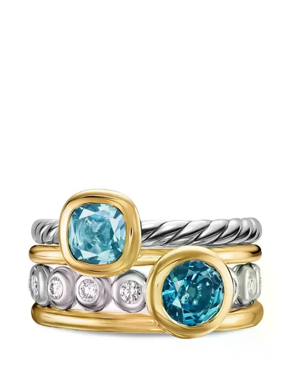 David Yurman Dy Mercer® Color Stone Multi Row Ring - Silver