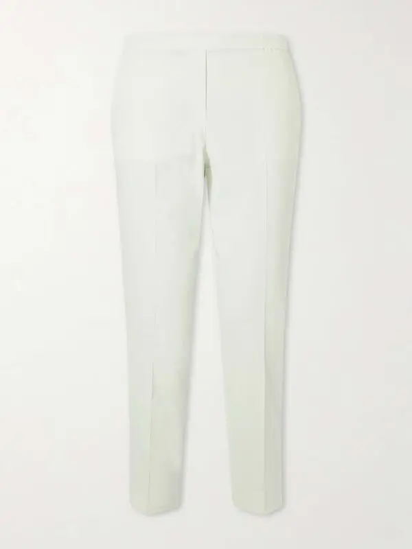 Theory Treeca Linen-blend Straight-leg Pants - Mint