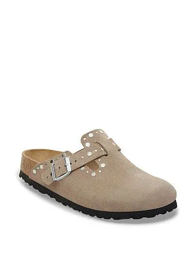 Pink Birkenstock Boston Rivets Clogs - Beige