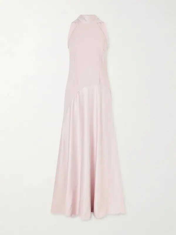 Solace London Cece Cape-effect Gown - Pink