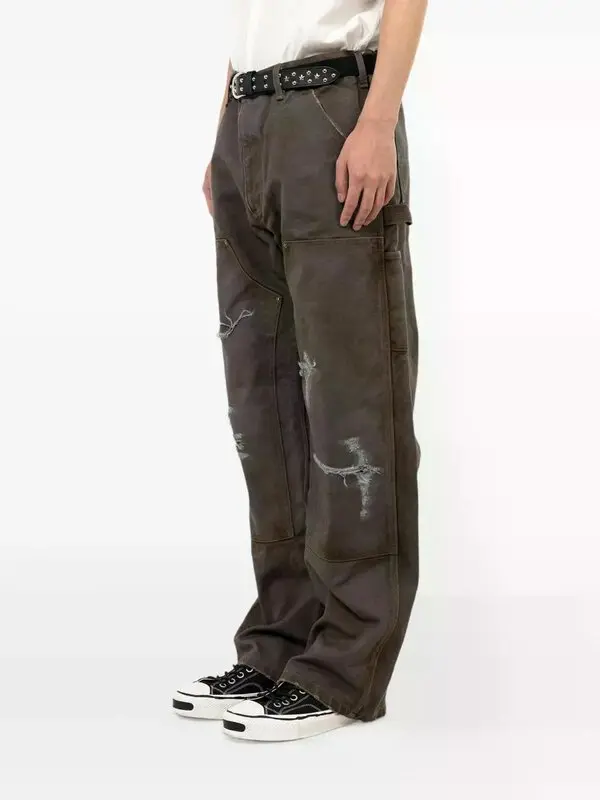 KAMIYA Cotton Distressed Trousers