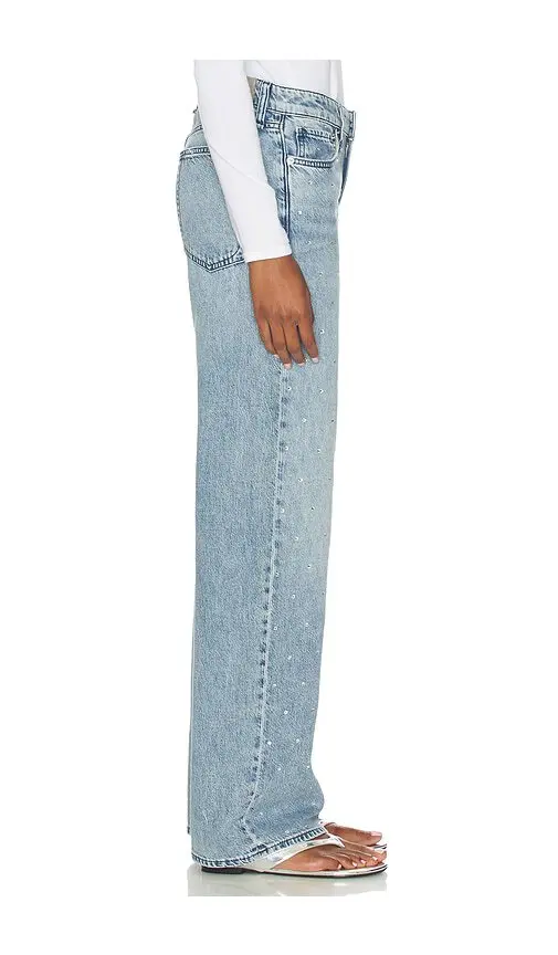 Rag & Bone Embellished Wide Leg Jeans