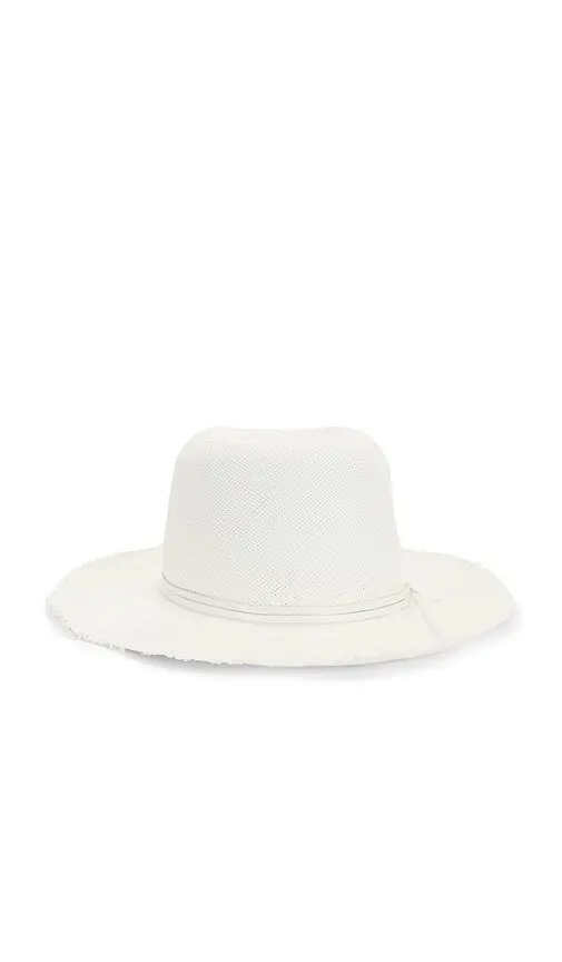 Hat Attack Fringed Pammy Panama Fedora Hat - Cream