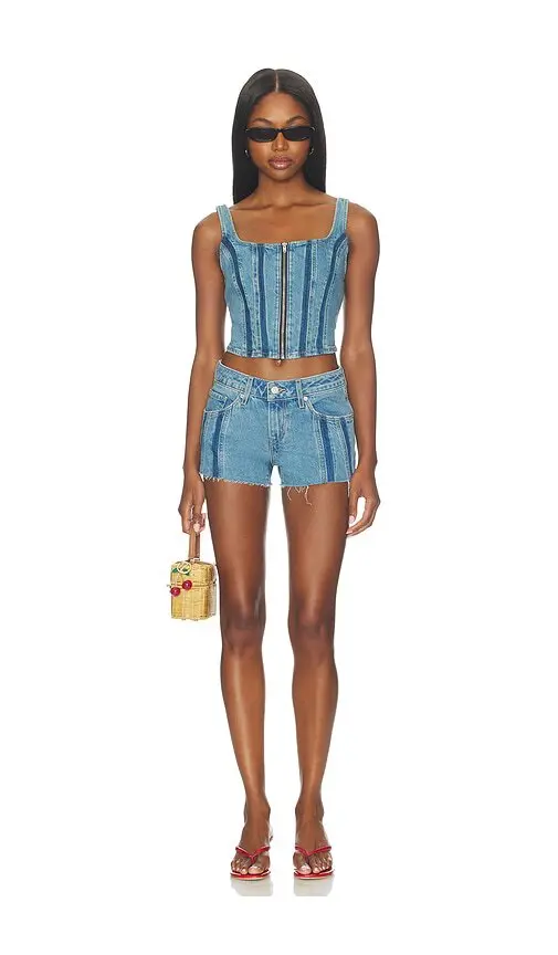 LEVI'S Seamed Zip Bustier