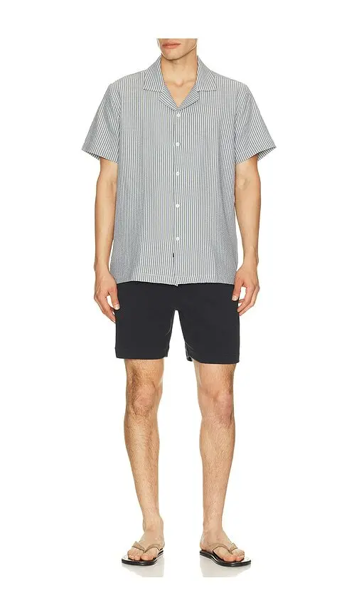 Vince Boucle Pull On Short - Navy