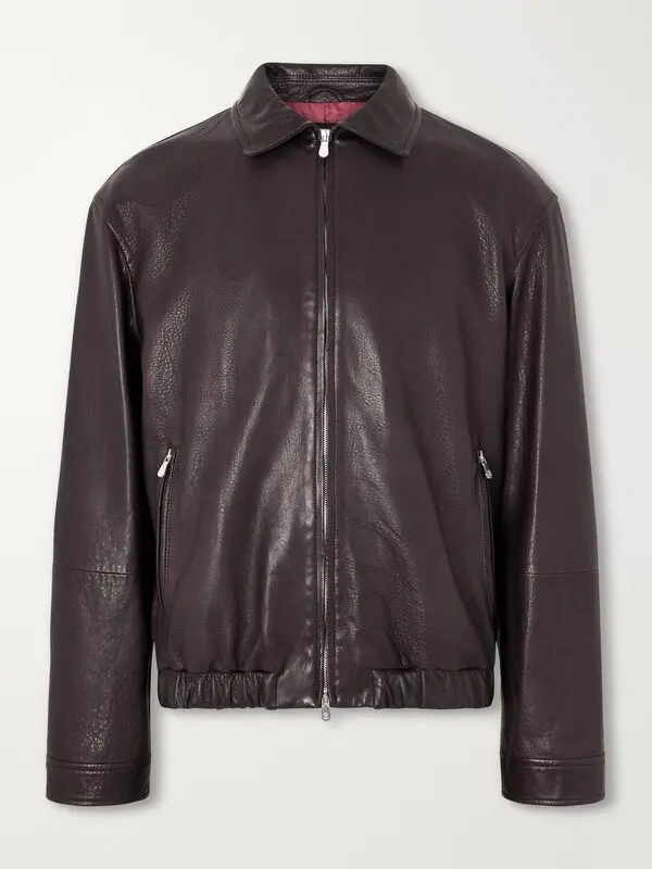Brunello Cucinelli Leather Jacket - Brown