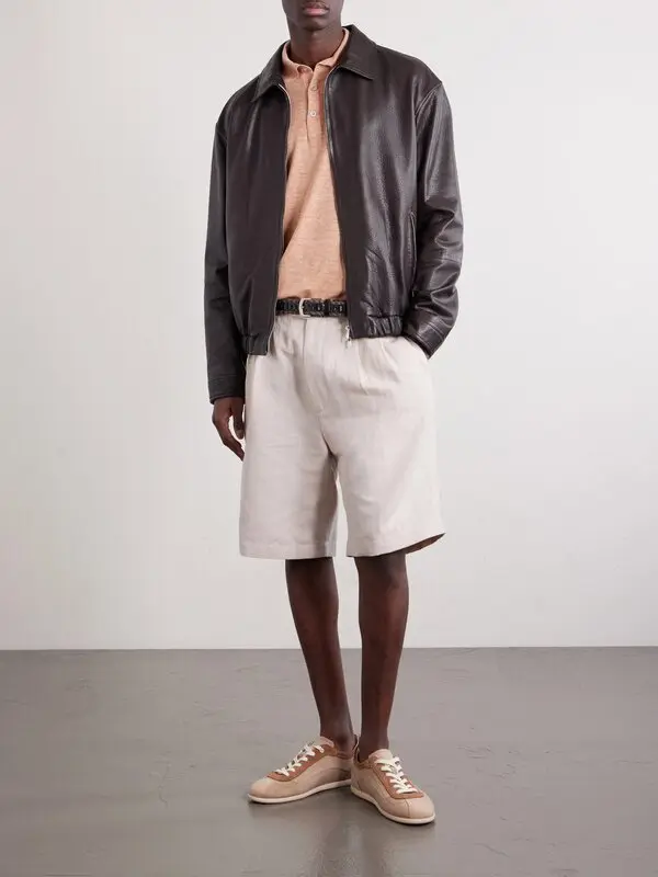 Brunello Cucinelli Leather Jacket - Brown