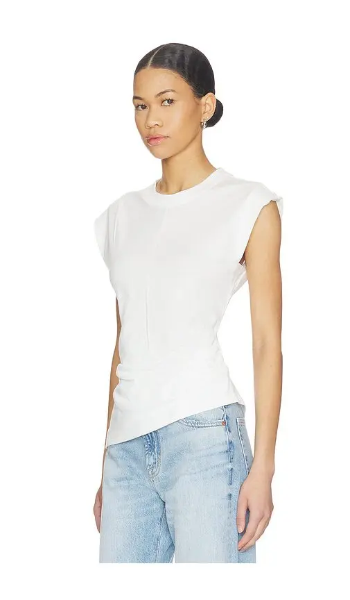PISTOLA Nya Draped Tee Shirt - White