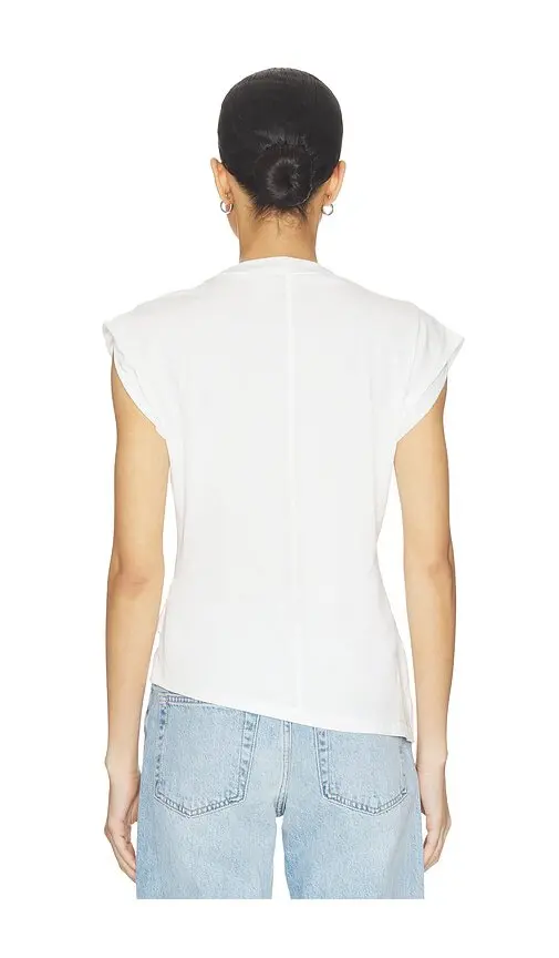PISTOLA Nya Draped Tee Shirt - White