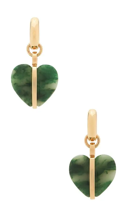 ROXANNE ASSOULIN Semi Heart Cab Cham Earrings
