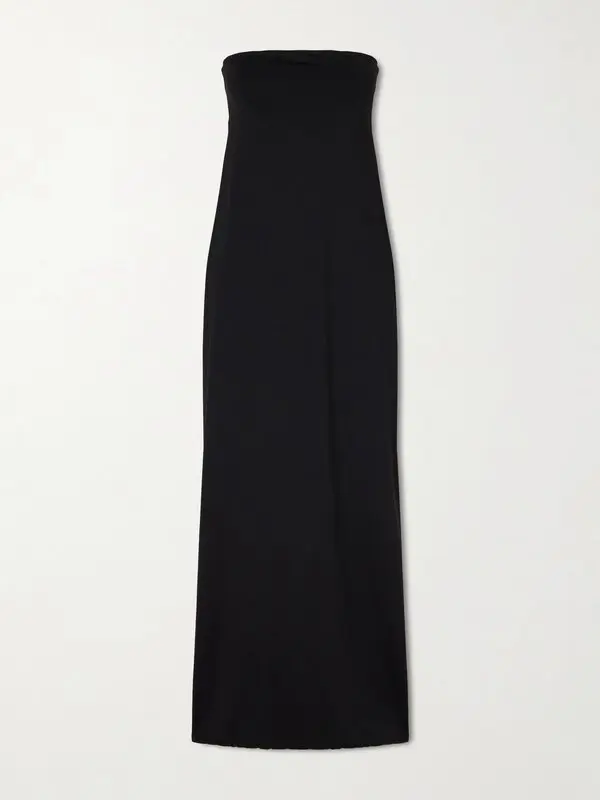 TALLER MARMO Penelope Strapless Stretch-jersey Coverup - Black