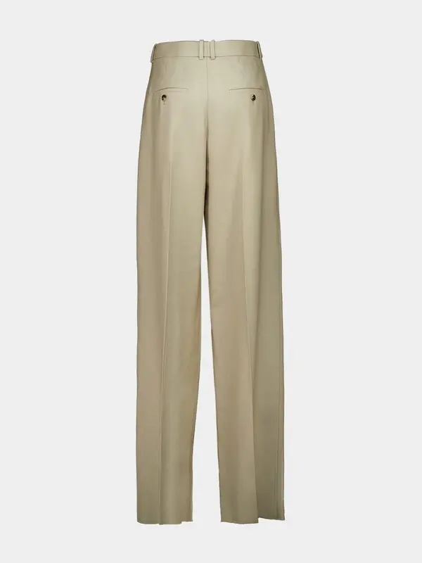 Saint Laurent Wide-leg Wool And Silk Trousers