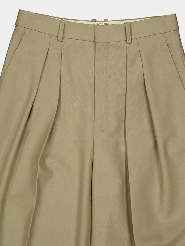 Saint Laurent Wide-leg Wool And Silk Trousers