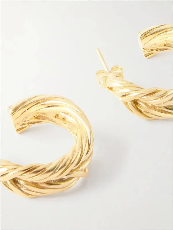 YSSO Thread -plated Hoop Earrings