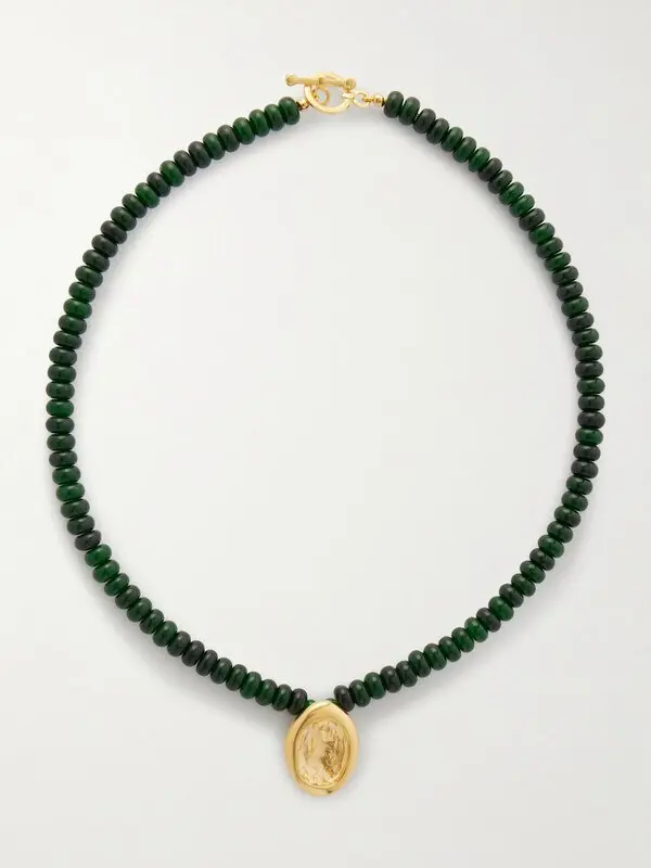 YSSO Aesop Jade Pendant Necklace - Green