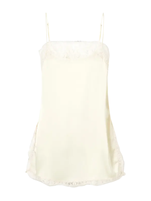 Faithfull The Brand Adnina Lace-trimmed Top - Yellow