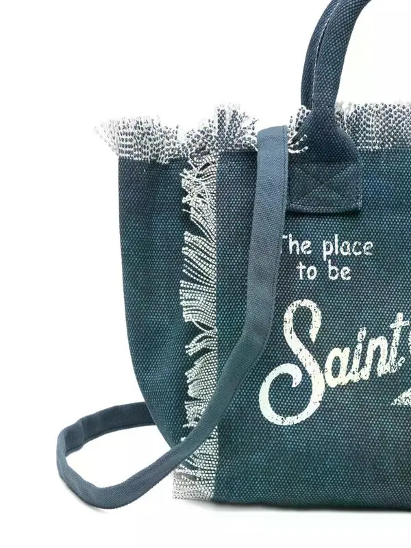 MC2 SAINT BARTH Colette Frayed Tote Bag - Blue