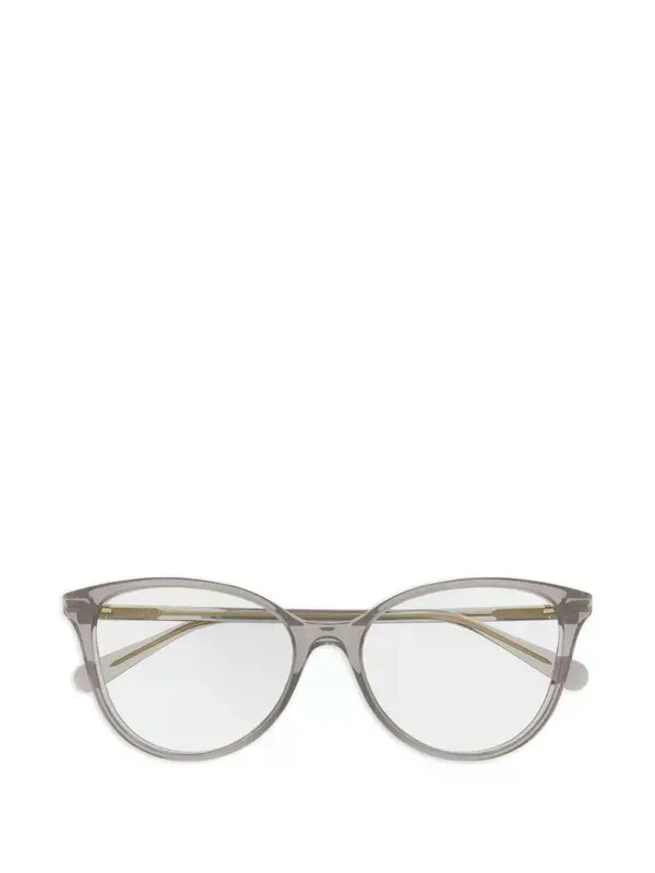 Gucci Logo-detail Eyeglasses - Grey