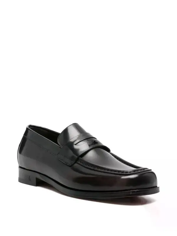 MORGILLO Leather Loafers - Black