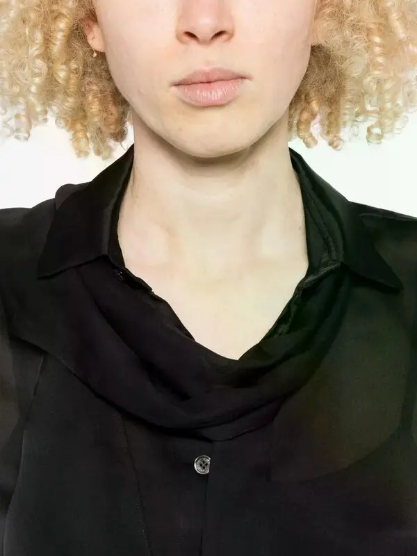 Sacai Pussy-bow Ruffled Shirt