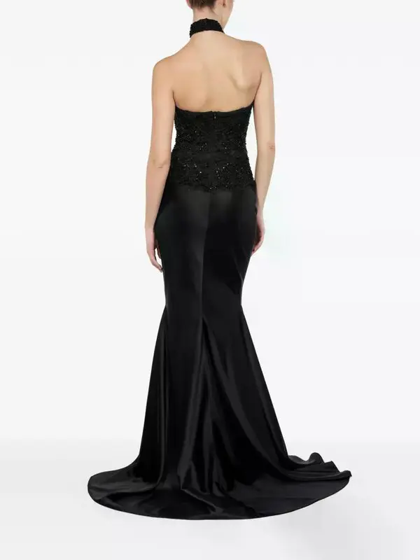 ALEXIA & ANTONIA Embellished Lace Halter Top