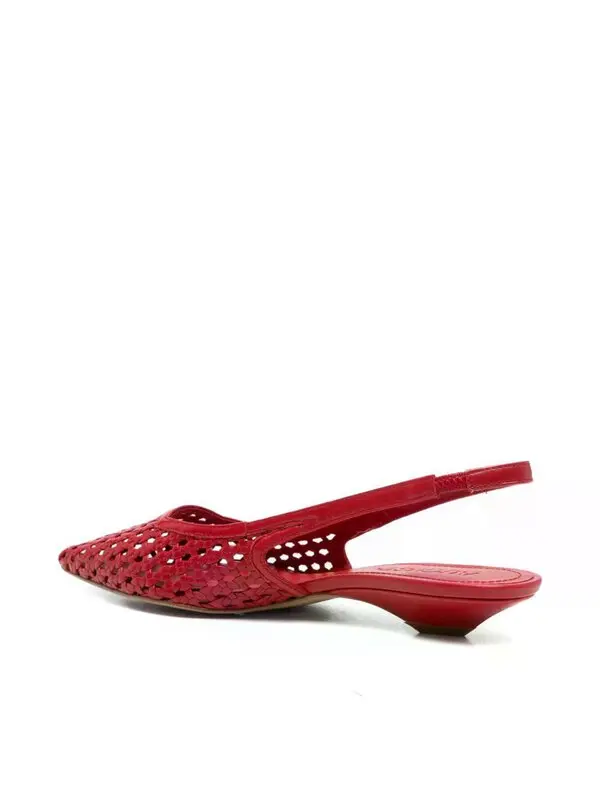 AUGUSTA Harper Leather Slingback Pumps - Red