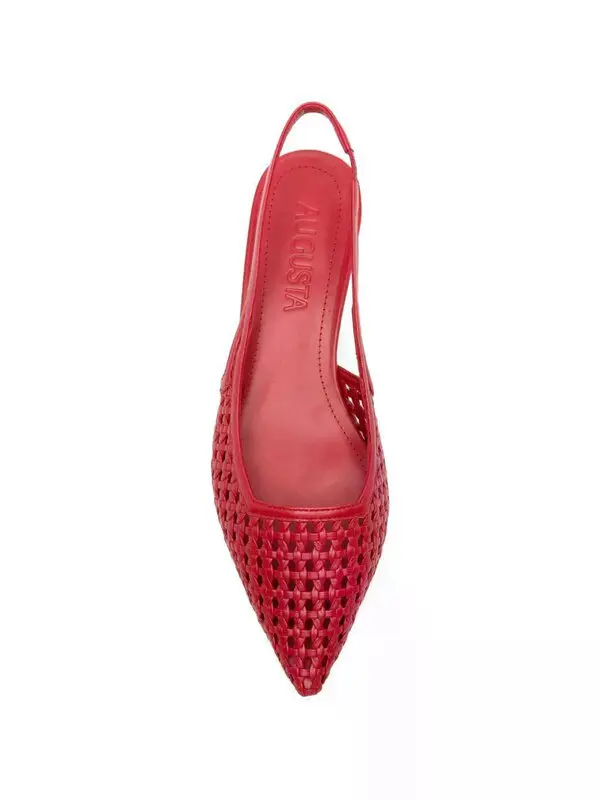 AUGUSTA Harper Leather Slingback Pumps - Red