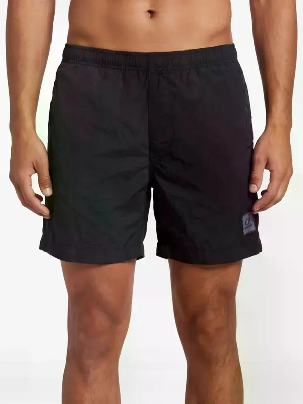 C.P. COMPANY Logo-patch Swim Shorts - Black
