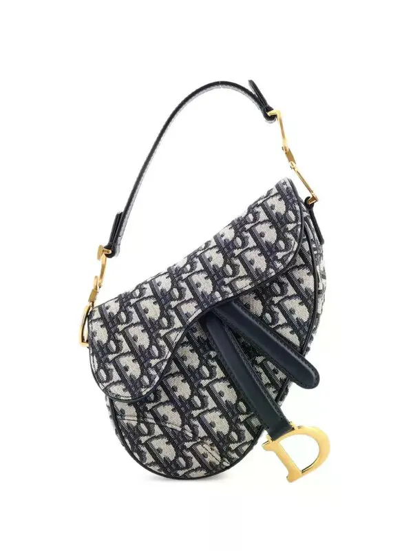 Dior Saddle Handbag Oblique Canvas Mini - Blue