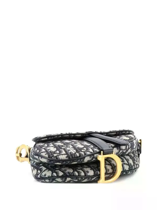 Dior Saddle Handbag Oblique Canvas Mini - Blue