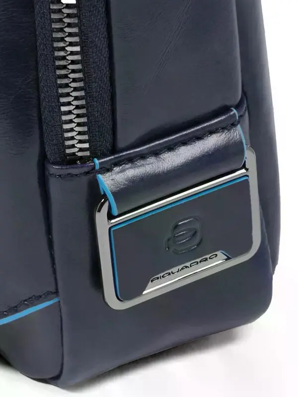 PIQUADRO Leather Crossbody Bag - Blue