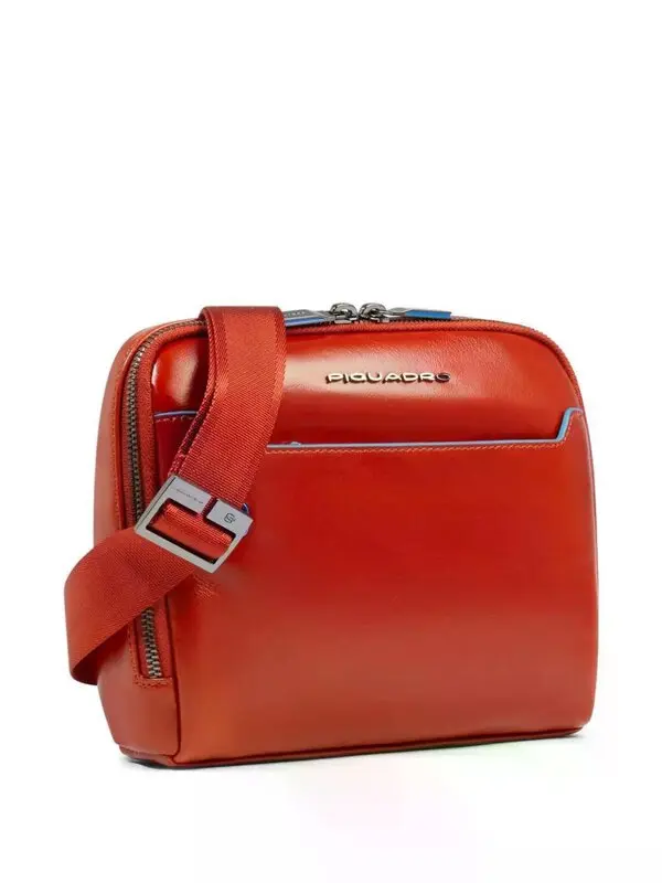 PIQUADRO Leather Crossbody Bag - Orange
