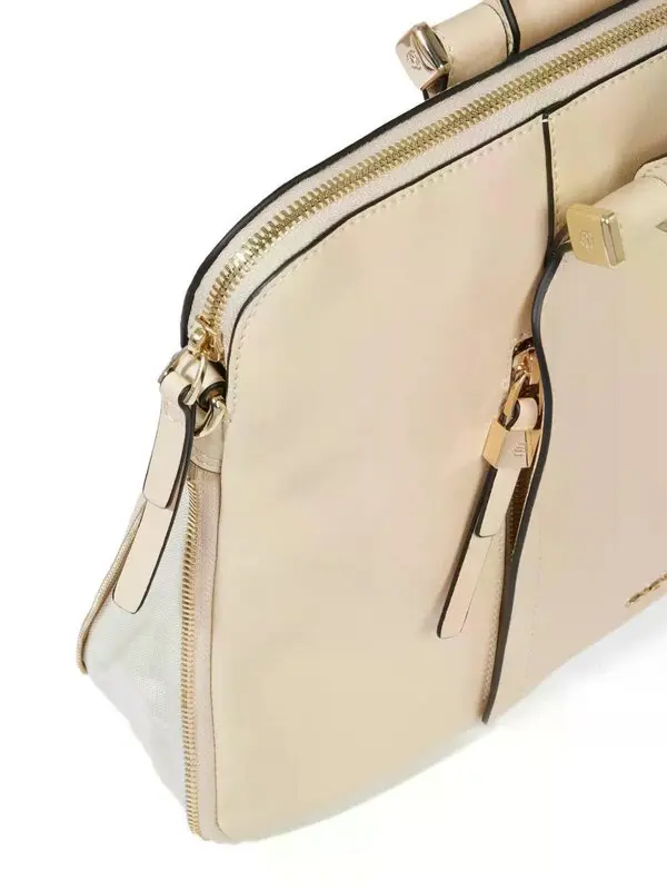 PIQUADRO Expandable Leather Laptop Bag - Neutrals