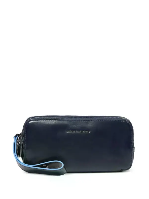 PIQUADRO Leather Travel Bag - Blue