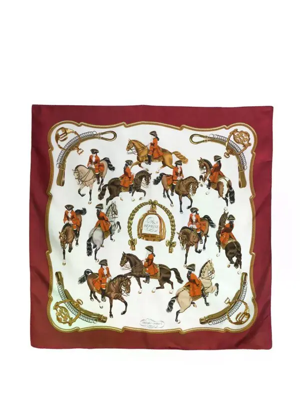 Hermès 1993 Reprise Silk Scarf - Red