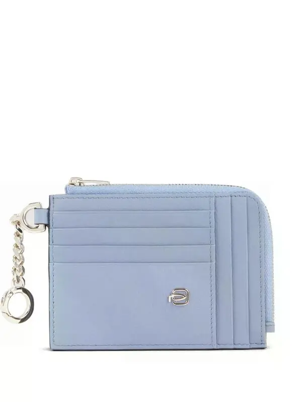 PIQUADRO Logo-appliqué Cardholder - Blue