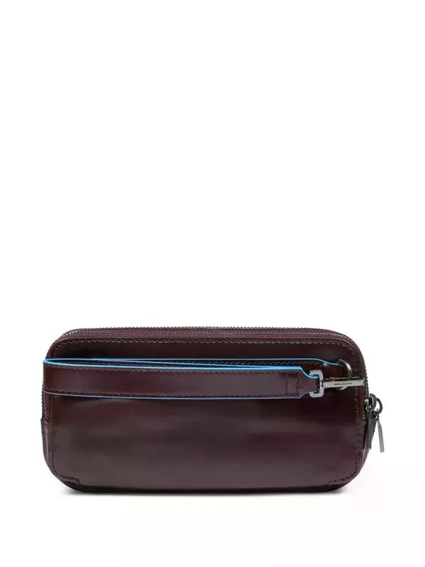 PIQUADRO Leather Clutch - Brown
