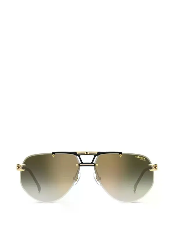 Carrera Eyewear Browline Pilot Sunglasses - Black