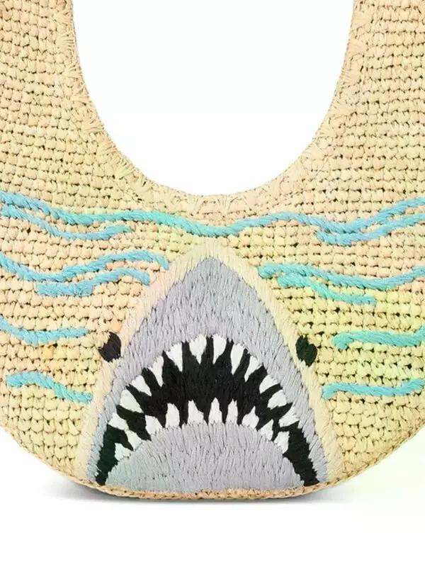 Staud Moon Raffia Tote Bag