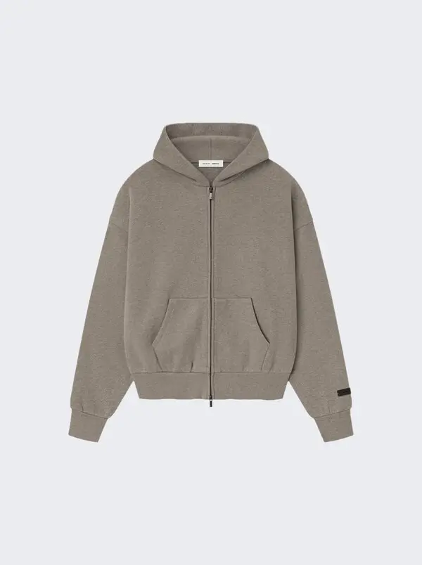 Fear Of God Classic Fit Fleece Zip-up Hoodie - Brown