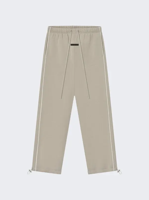 Fear Of God Relaxed Fleece Sweatpant With Piping Timber And Cloud White - Brown