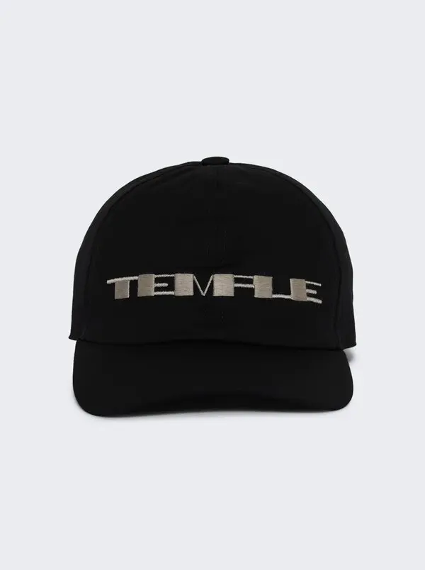 Rick Owens Temple Baseball Cap And Pearl - Black