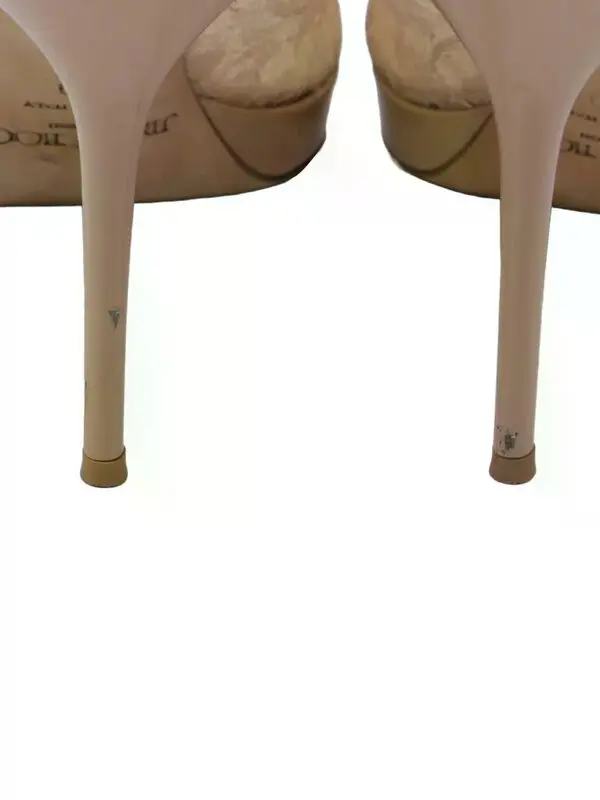 JIMMY CHOO Leather Lace Slingback Pumps