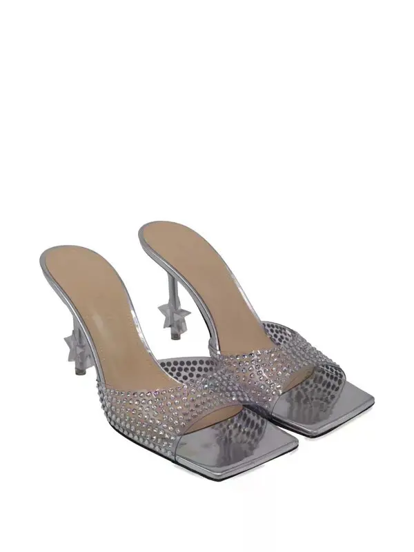 Mach & Mach Crystal Square-toe Sandals